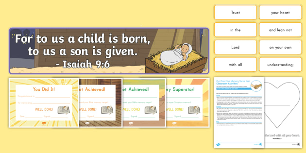 Proverbs 3:5 Memory Verse Teaching Pack