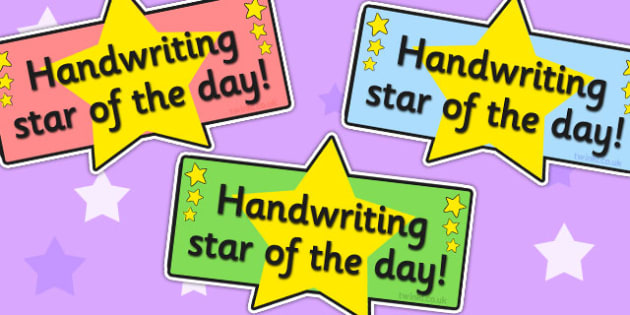 FREE! - Handwriting Star Badge (teacher made)
