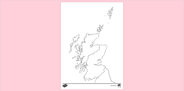 Highlands and Islands Blank Outline Map | Colouring Sheet