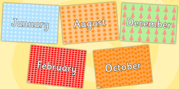 FREE! - Patterned Months of the Year Posters (teacher made)