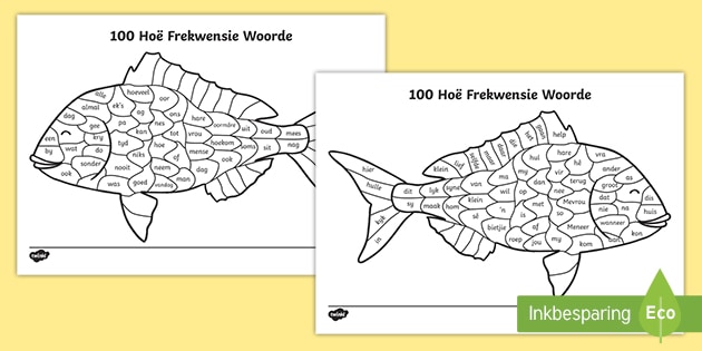 Hoe Frekwensie Woorde Inkleur Aktiwiteit (teacher made)
