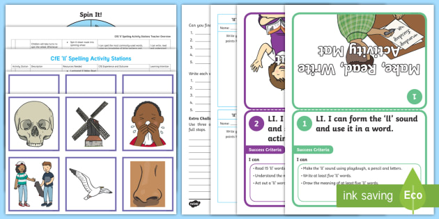 'll' Sound Activity Stations (teacher made)