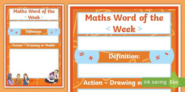 Maths Word of the Week Upper Primary
