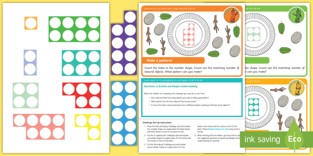 EYFS Maths Counting Chilli Challenges: Number Shape Natural Patterns