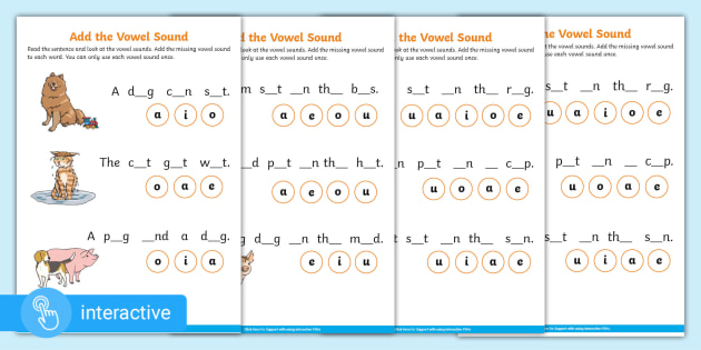 Interactive PDF: Phase 2 Add the Vowel Sound Activity