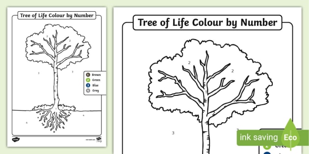 FREE! - Tree of Life Colour by Number Activity
