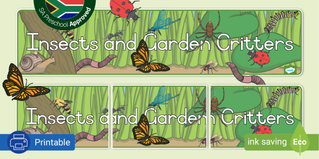 Insects and Garden Critters Display Banner (Teacher-Made)