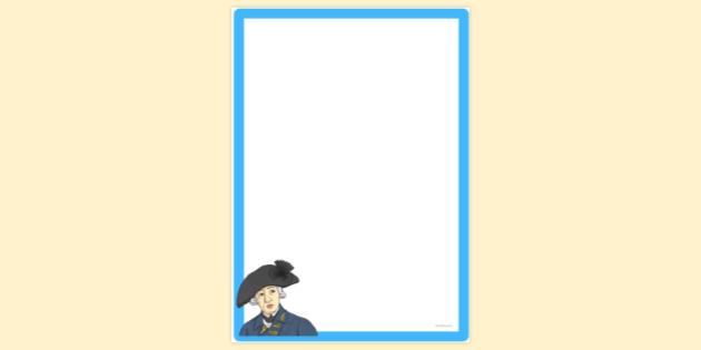 FREE! - Simple Blank Arthur Phillip Page Border | Page Borders | Twinkl