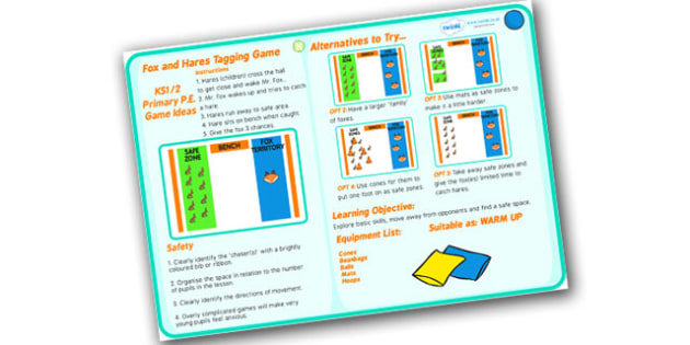 PE Lesson Ideas Fox and Hares Tagging Game