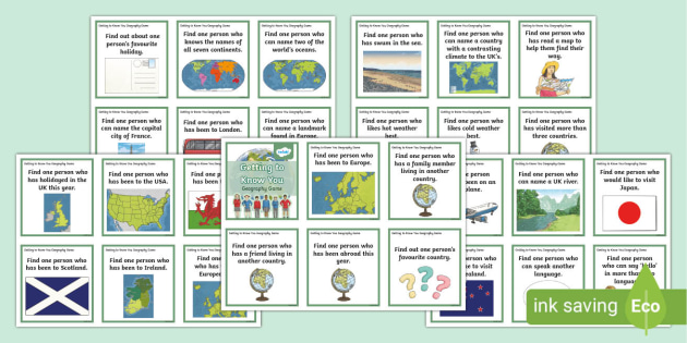Getting to Know You Geography Game (Hecho por educadores)