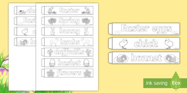 Handwriting Easter Topic Words Paper Chain Activity