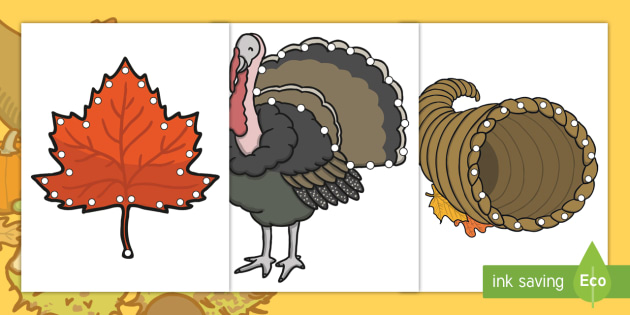 Fall Lacing Cards (teacher made)