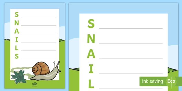 Snails Acrostic Poem