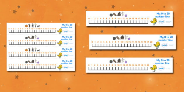 Number Line 0-20 (Halloween) (teacher made)