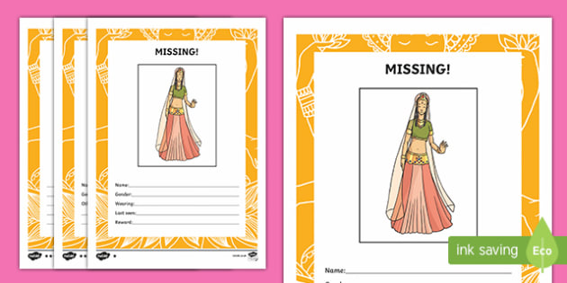Sita Missing Person Poster Activity