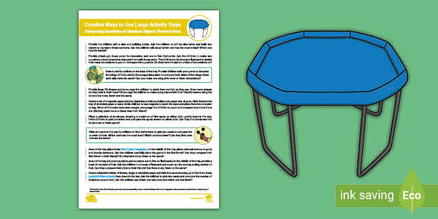 👉 EYFS Creative Ways to Use Large Activity Trays: Comparing Quantities of