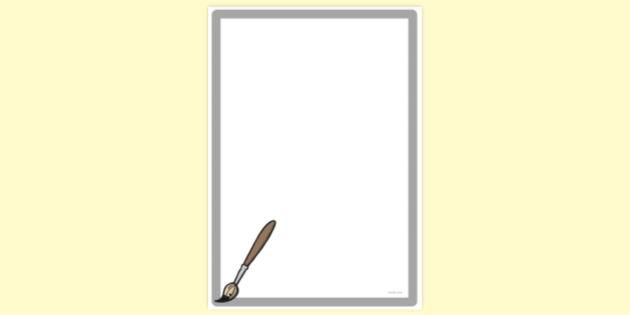 FREE! - Brush Page Border | Page Borders | Twinkl