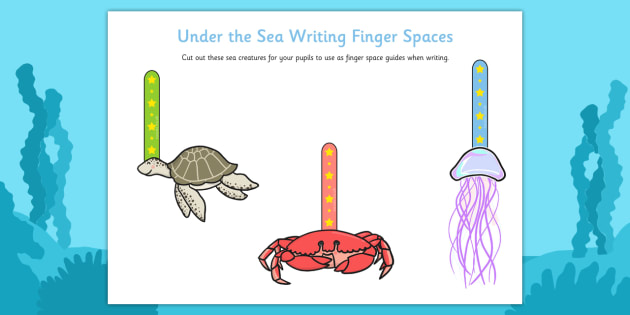 Under the Sea Writing Finger Spacers (teacher made)