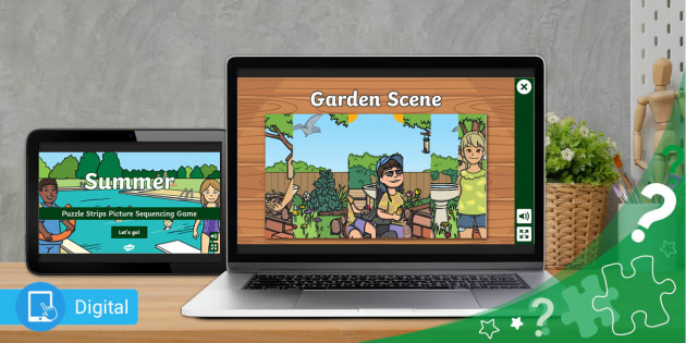 Interactive Summer Picture Puzzle Strips Game | Twinkl Go!