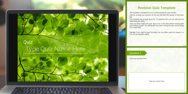 FREE! - 👉 Revision Quiz Template (teacher made)