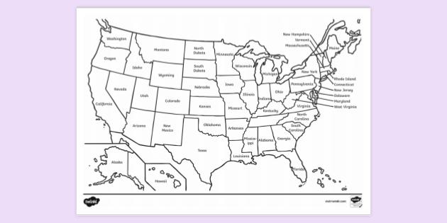 FREE! - States Colouring Page | Colouring Sheets