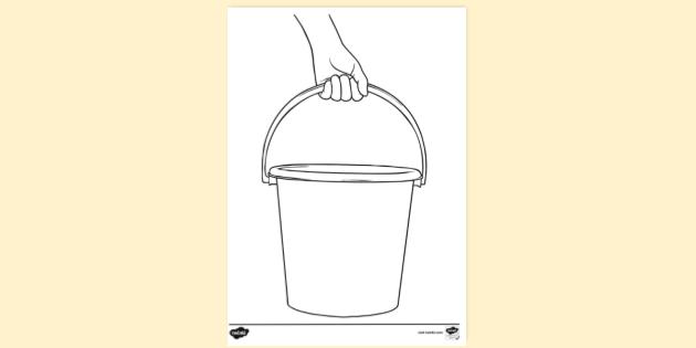 FREE! - Hand holding a bucket | Colouring Sheets