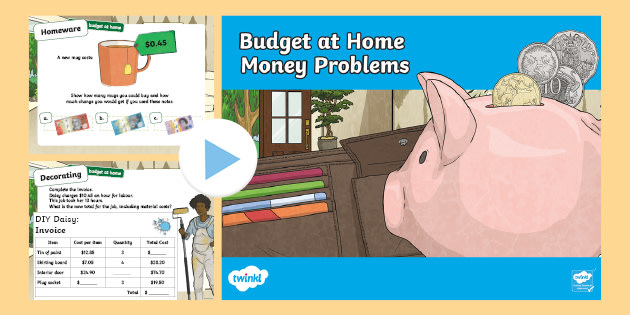Home Budgeting Money Problems PowerPoint (teacher made)