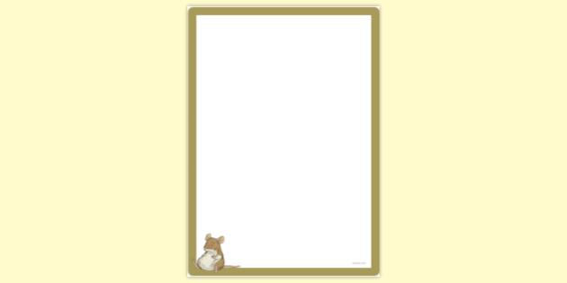 FREE! - Little Fat Mouse Page Border | Page Borders | Twinkl