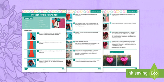 Mother's Day Heart Box (teacher made)