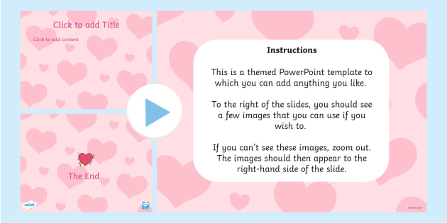 FREE! - Love Themed PowerPoint Background (teacher made)