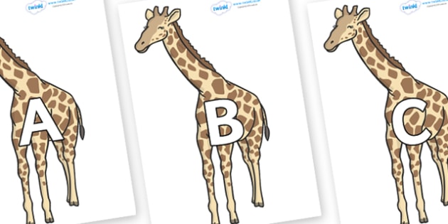 A-Z Alphabet on Giraffe (Teacher-Made)