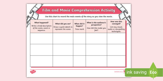 Reading Comprehension About Movies - Primary - Easy Download