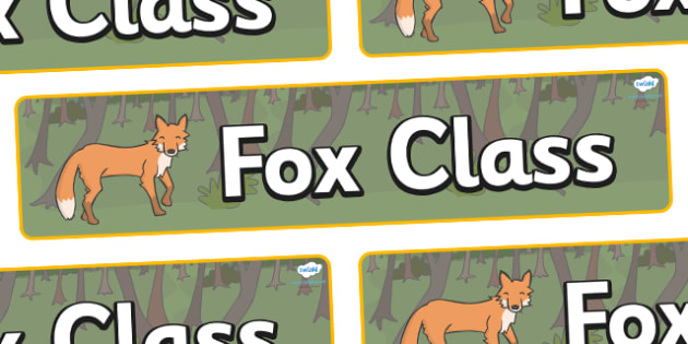 Fox Themed Classroom Display Banner