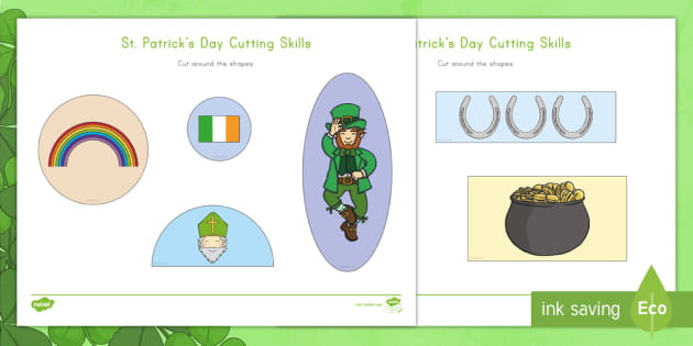 St. Patrick's Day Cutting Skills Activity | Kindergarten