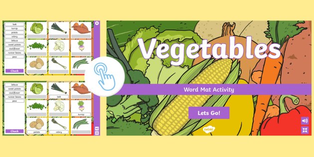 Interactive Vegetables Word Mat Activity | Twinkl Go!