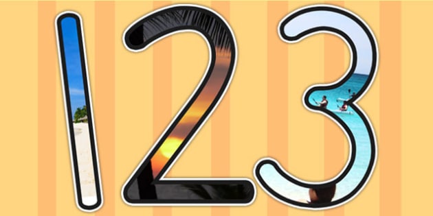 Summer Photo Display Numbers (teacher made)