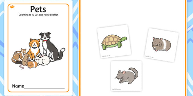 Pets Counting to 10 Cut and Paste Booklet (teacher made)