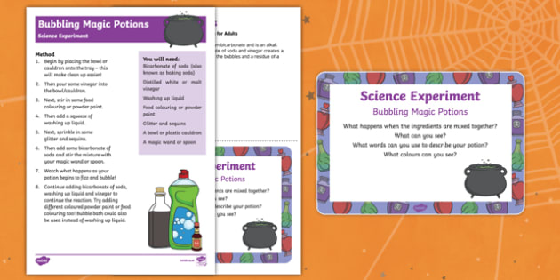 Magic Fizzy Potion Science Experiment and Prompt Card Pack