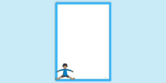 FREE! - Straddle Gymnastics Page Border | Page Borders | Twinkl