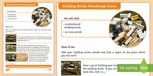 Building Blocks Stonehenge Scene (teacher made)