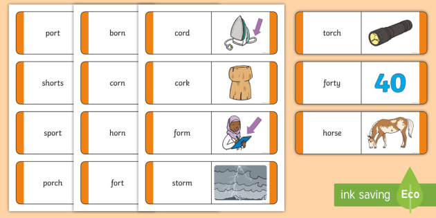 'or' Sound Snap Cards