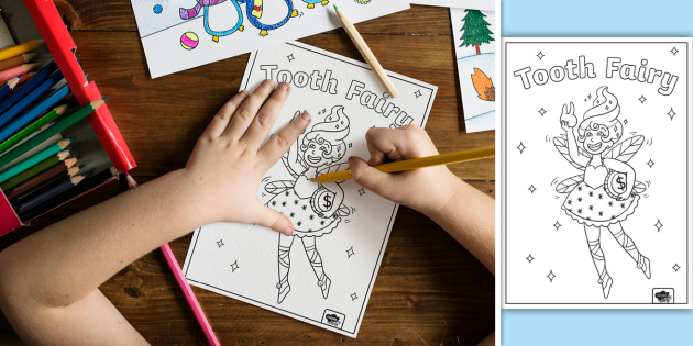 Tooth Fairy Colouring Activity | Twinkl Party