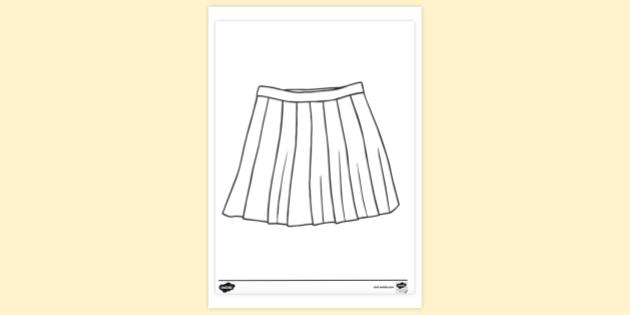 FREE! - Skirt Outline Colouring Sheet | Colouring Sheets
