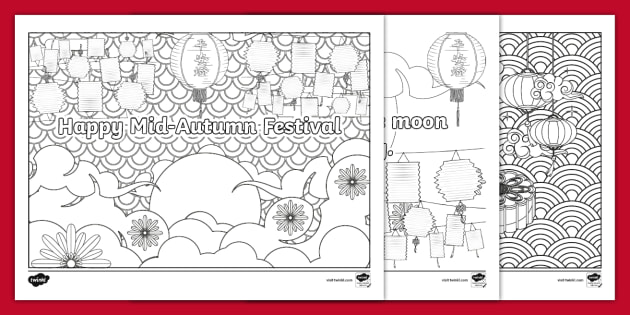 chinese moon festival coloring pages