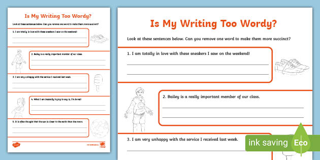 Wordiness and Redundancy Worksheets | Primary Resources