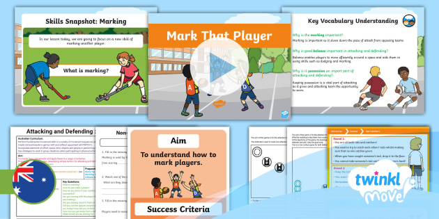 Move PE Year 2 Attacking and Defending Lesson 2: Mark that Player Updated