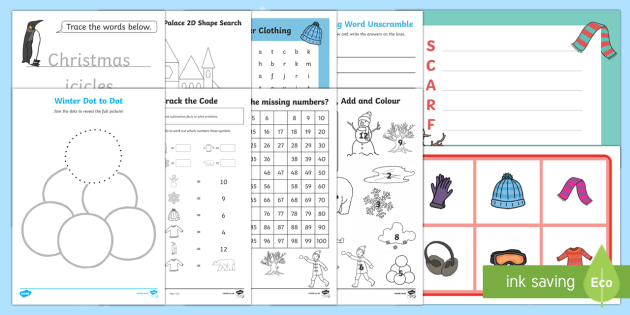 Top Ten Winter Activity Pack - ESL Winter Resources