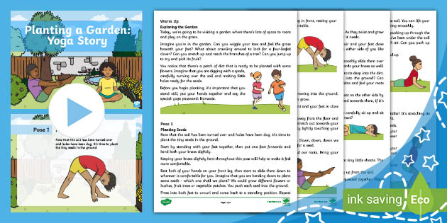 Planting a Garden Yoga Story for Home Pack (Teacher-Made)