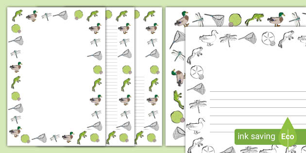 Pond Page Border (teacher made)