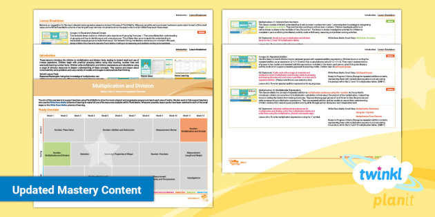 Year 2 Number - Multiplication and Division Primary Resources - P